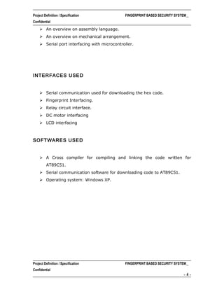 Fingerprint based security system | PDF