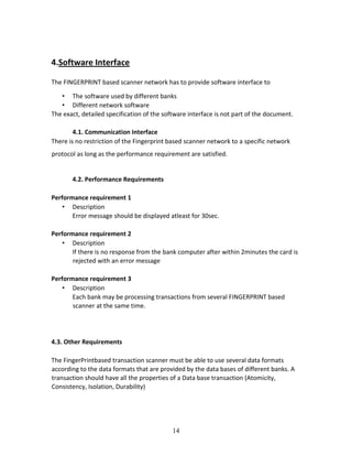 Fingerprint based transaction system | DOCX | Databases | Computer ...