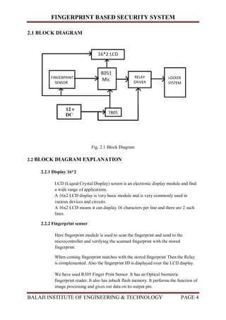 Fingerprint base security system | PDF