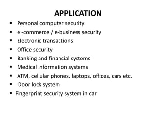 Fingerprint base security system | PPTX
