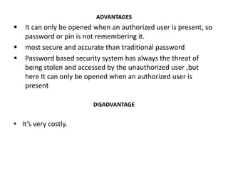 Fingerprint base security system | PPTX