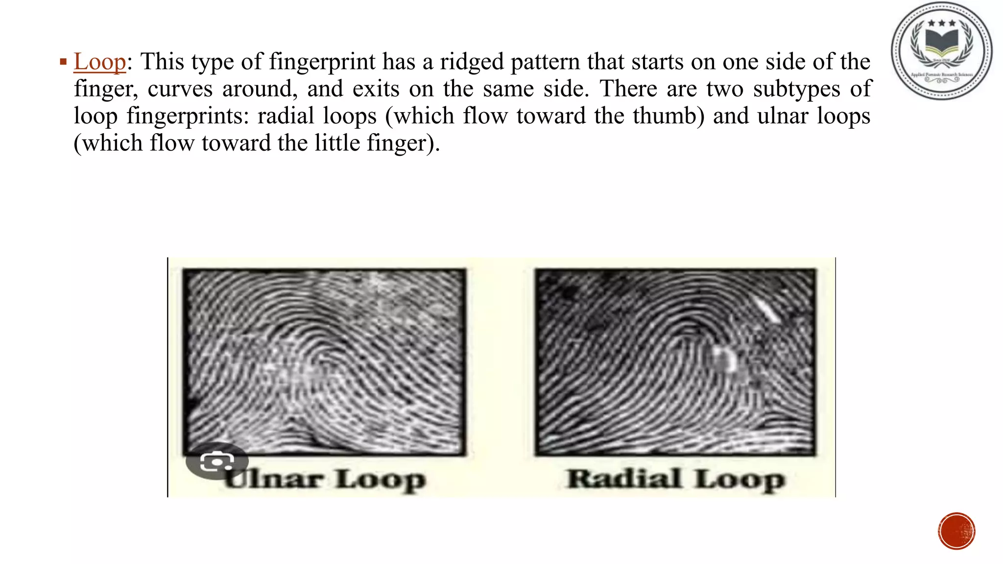 fingerprint characteristics | PPTX