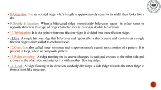 fingerprint characteristics | PPTX