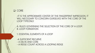 FINGERPRINT CHARACTERISTICS AND FORMATION - Copy.pptx | Geography | Science