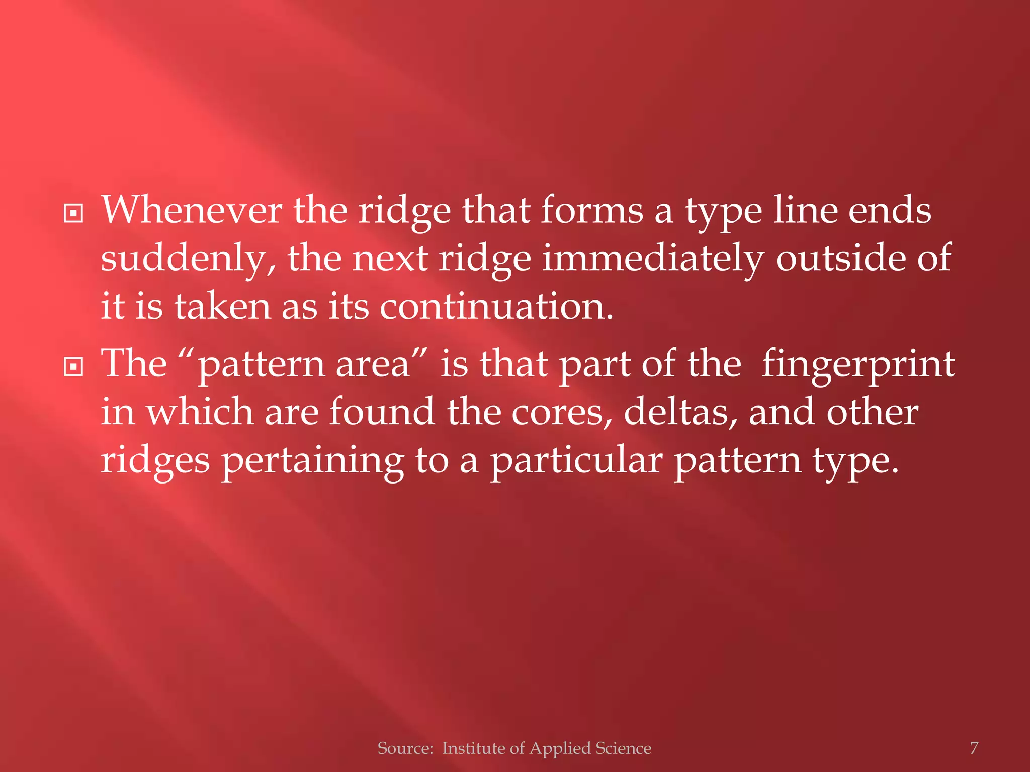 Fingerprint classification rules | PPTX