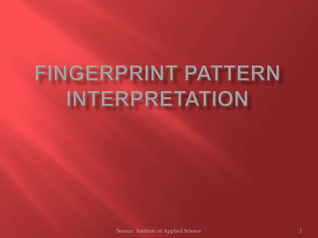 Fingerprint classification rules | PPTX | Geography | Science