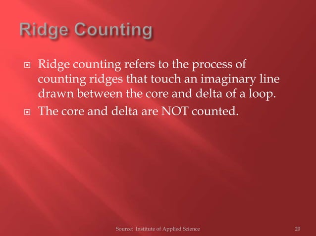 Fingerprint classification rules | PPTX | Geography | Science