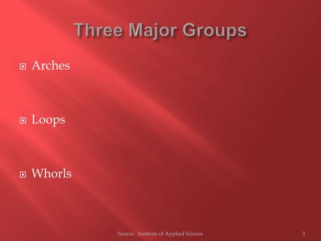 Fingerprint classification rules | PPTX | Geography | Science