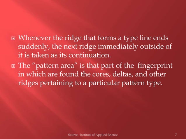 Fingerprint classification rules | PPTX | Geography | Science