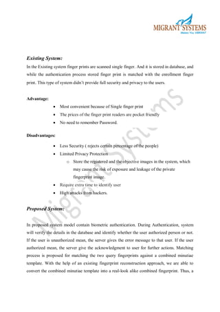 Fingerprint combination for privacy protection | PDF