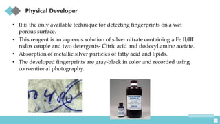 Fingerprint development methods Presentation.pptx | Chemistry | Science