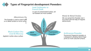 Fingerprint development methods Presentation.pptx | Chemistry | Science
