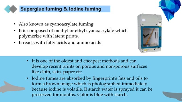 Fingerprint development methods Presentation.pptx | Chemistry | Science