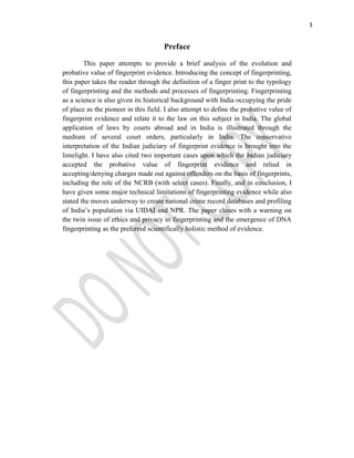 Fingerprinting in India | PDF
