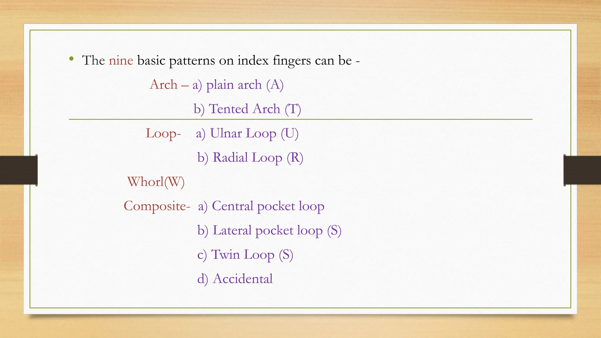 finger printing, types and explanation.pptx