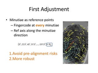 Fingerprint matching from minutiae texture maps -com | PPT