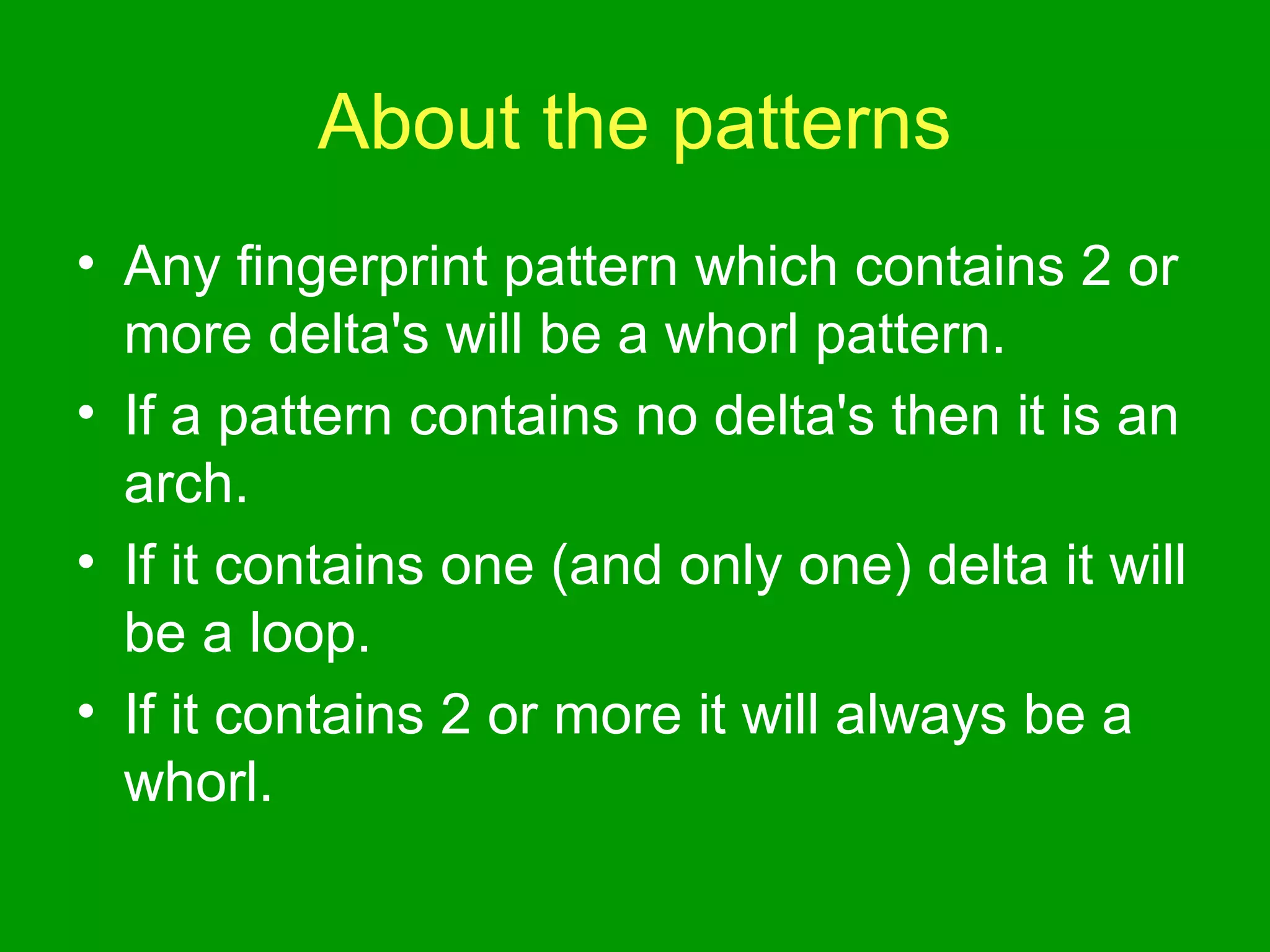 Fingerprint patterns | PPT