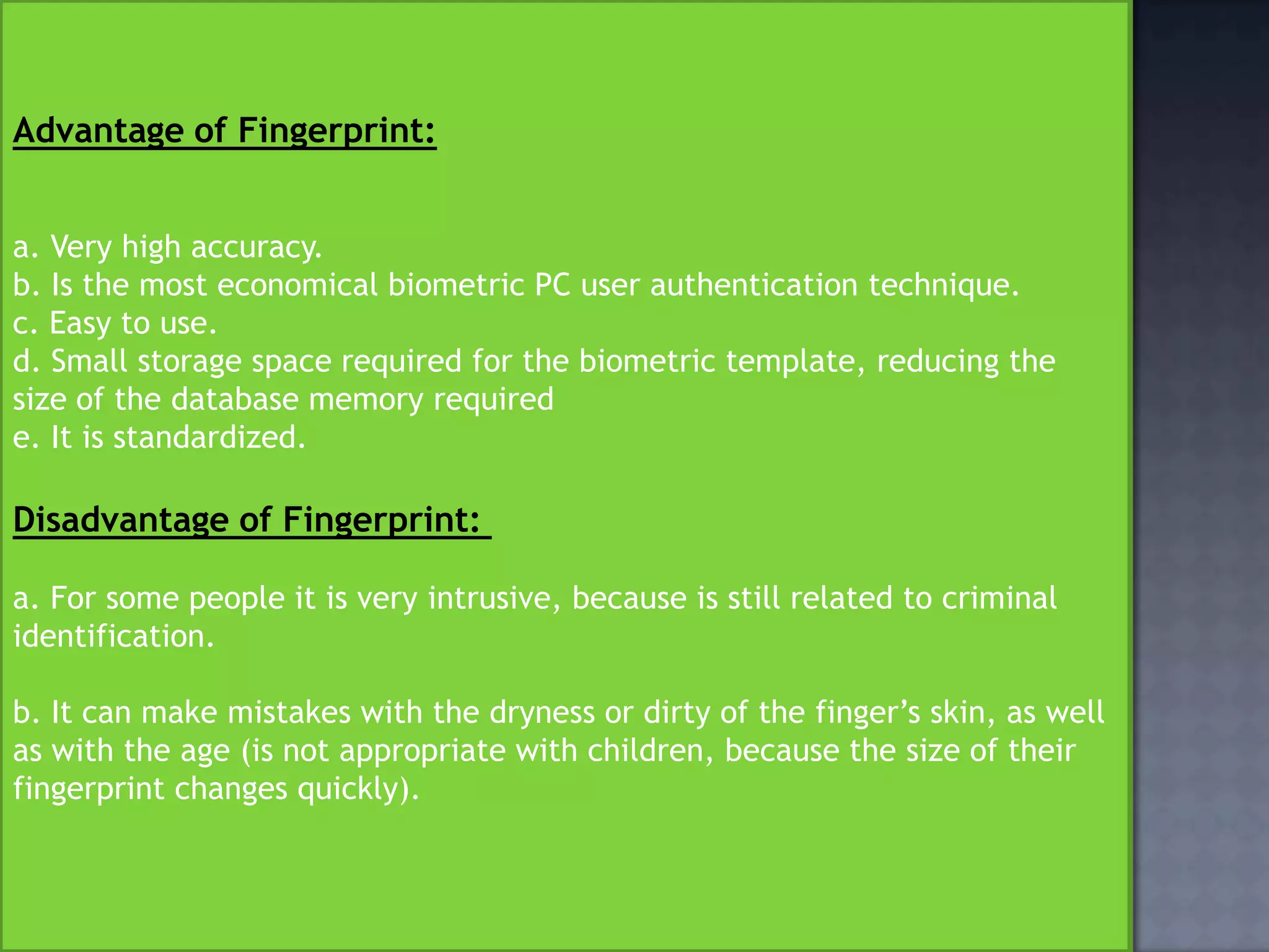 Fingerprint presentation | PPTX