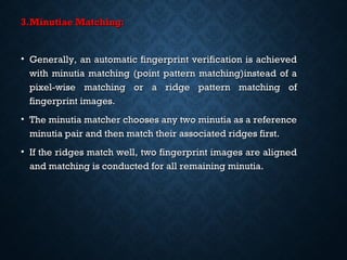 Finger print recognition | PPT