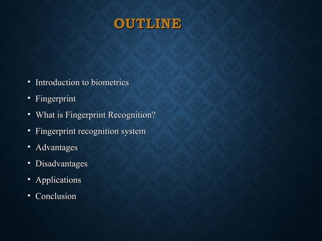 Finger Print Recognition Ppt