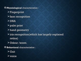Finger print recognition | PPT