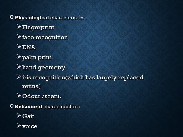 Finger print recognition | PPT