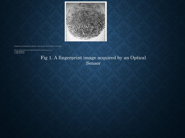 Finger print recognition | PPT