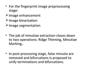 Fingerprint recognition | PPT