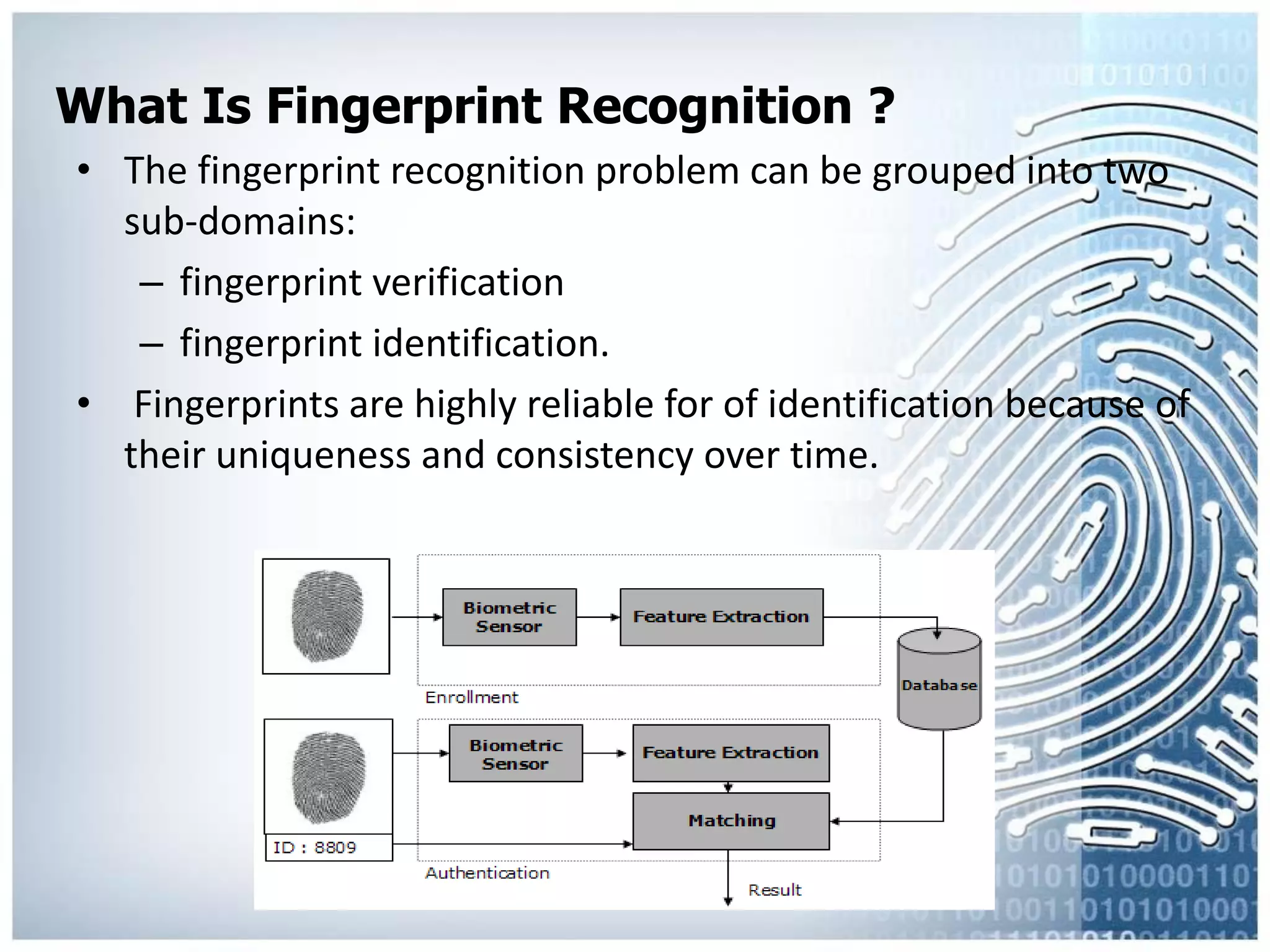 Fingerprint recognition | PDF