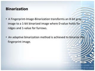 Fingerprint recognition | PDF