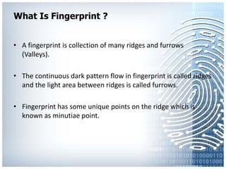 Fingerprint recognition | PDF