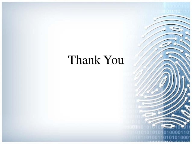 Fingerprint recognition