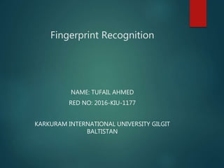 Fingerprint recognition | PPT