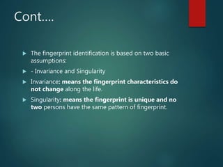 Fingerprint recognition | PPT