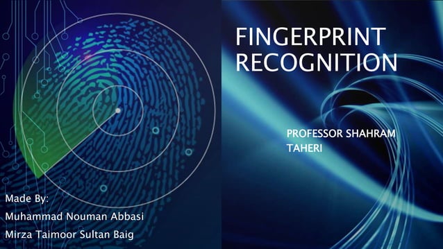 Fingerprint recognition | PPT