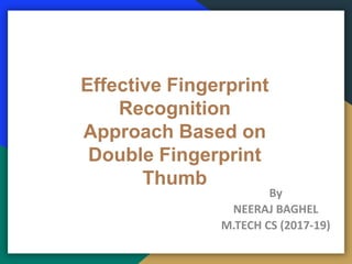 Fingerprint recognition | PPT