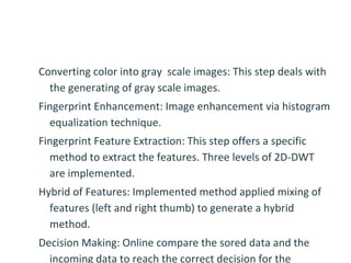Fingerprint recognition | PPT