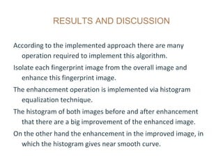 Fingerprint recognition | PPT