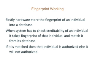 Fingerprint recognition | PPT