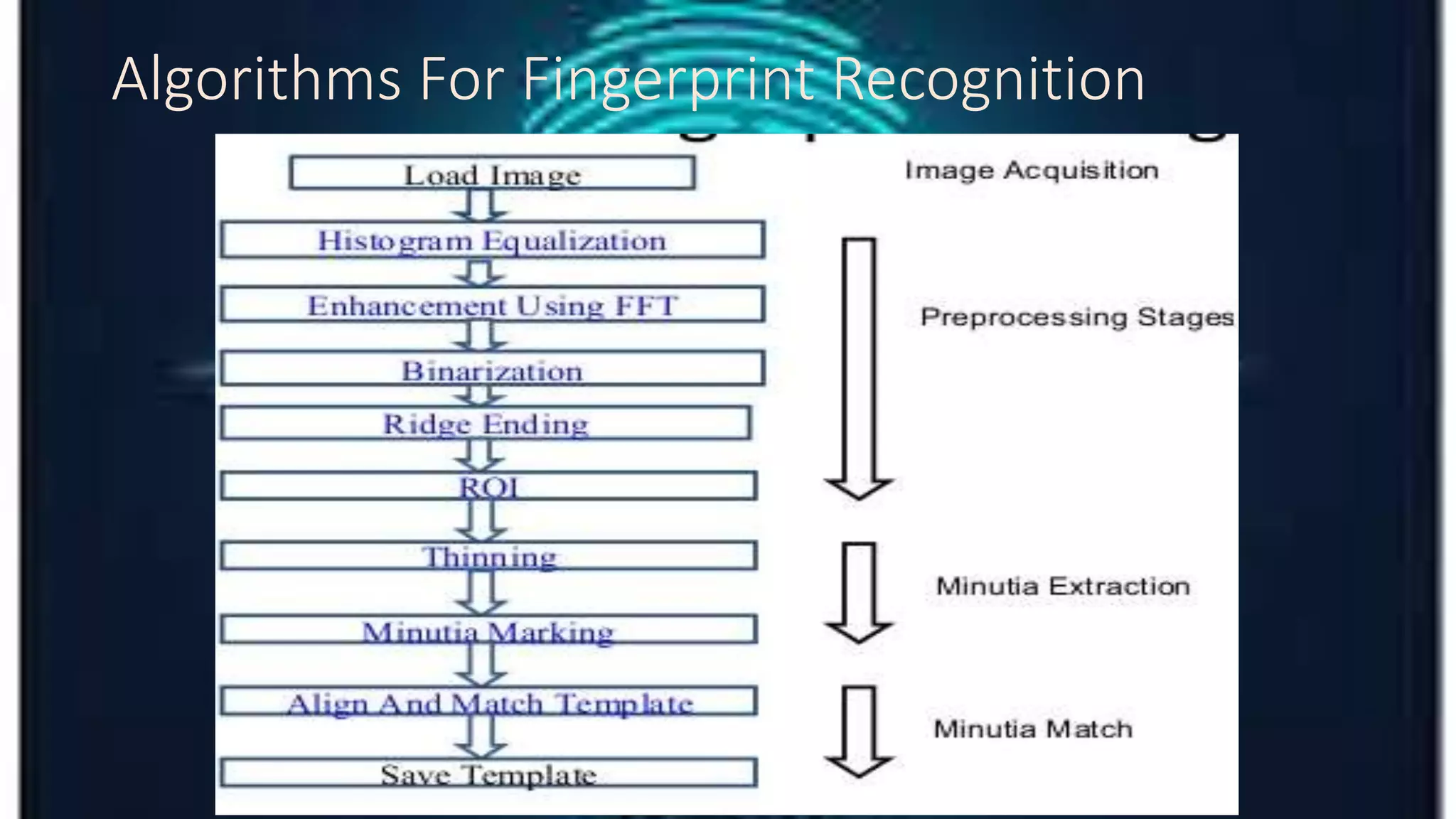 Fingerprint Recognition Algorithm Ppt