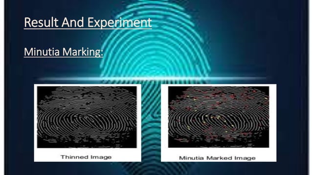 Fingerprint recognition algorithm | PPTX