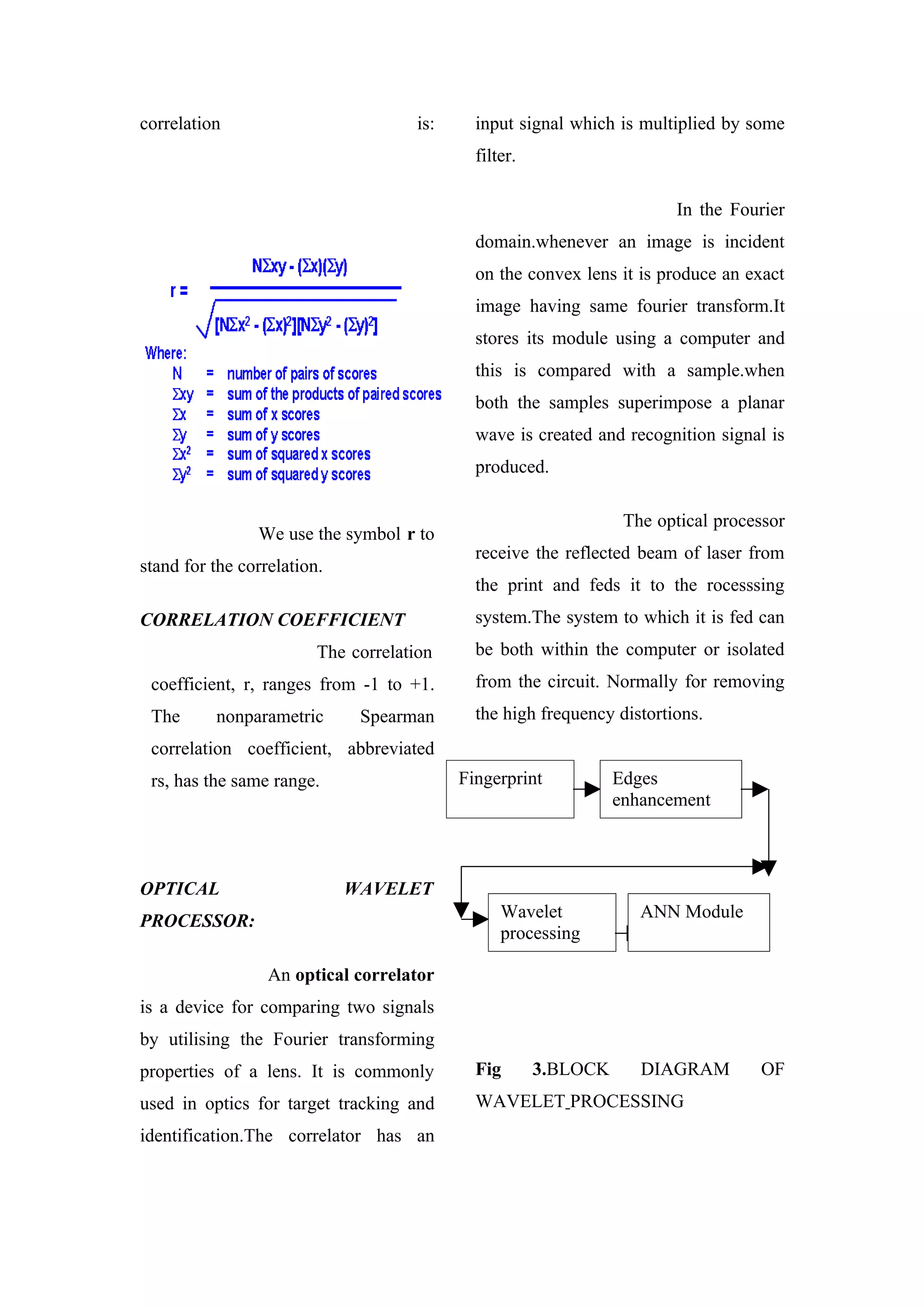 Fingerprint recognition using correlation | PDF