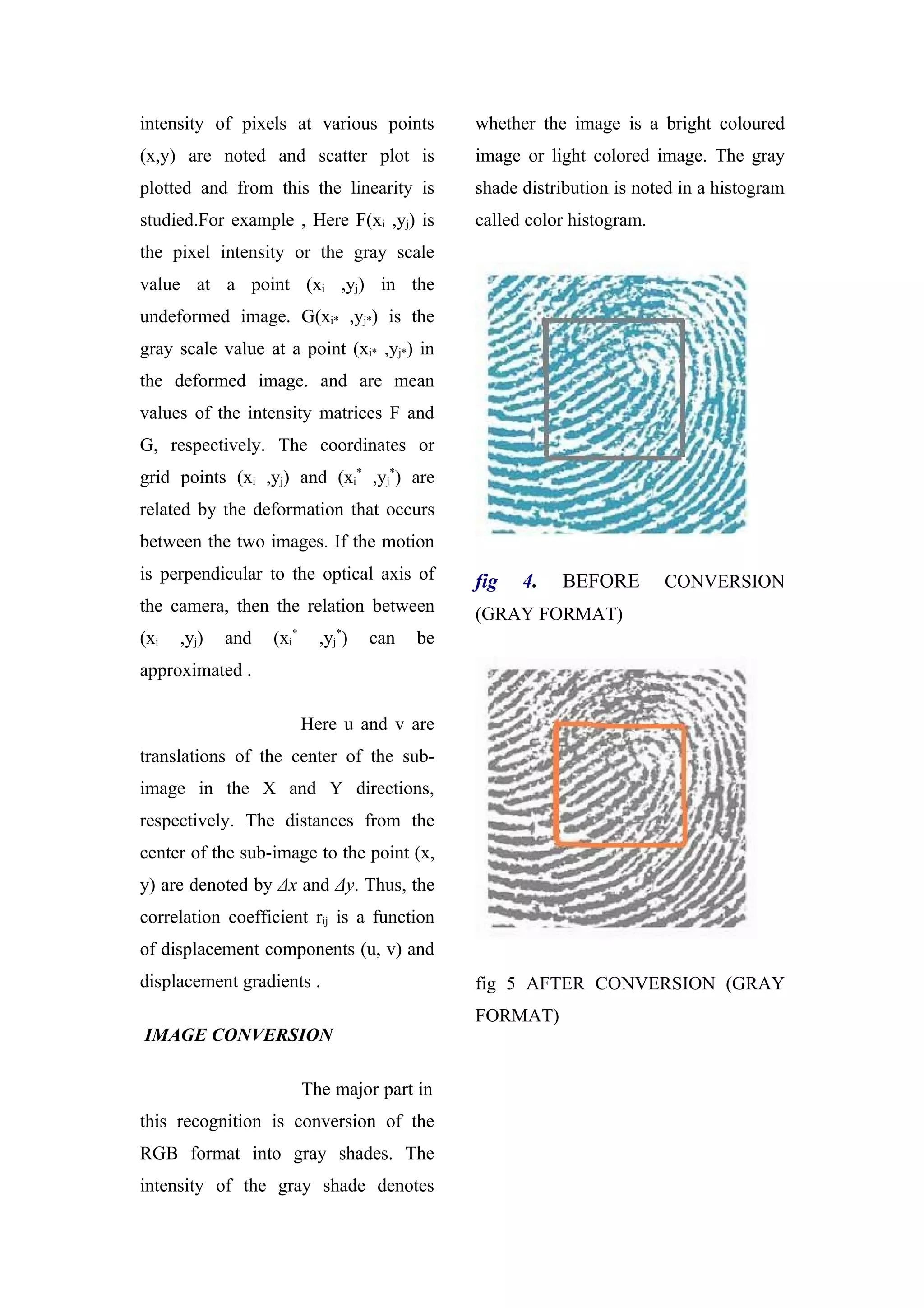 Fingerprint Recognition Using Correlation Pdf