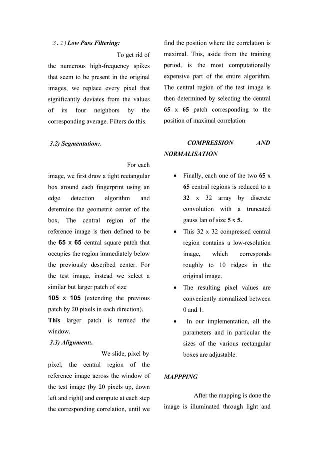 Fingerprint recognition using correlation | PDF