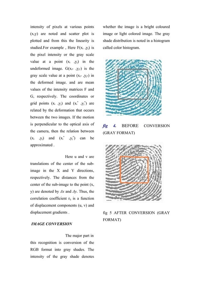 Fingerprint recognition using correlation | PDF