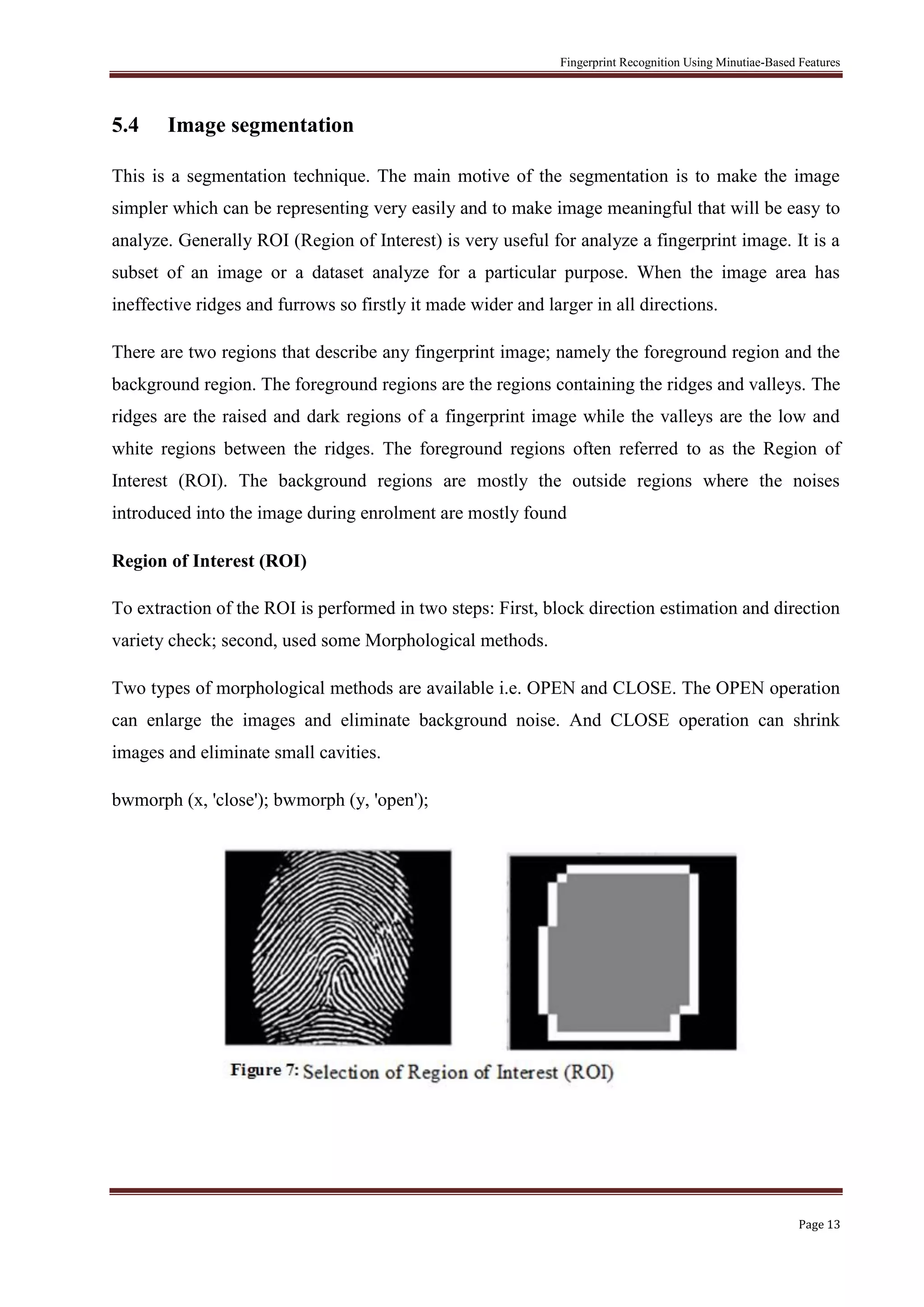 Fingerprint Recognition Using Minutiae Based Feature Pdf Computing