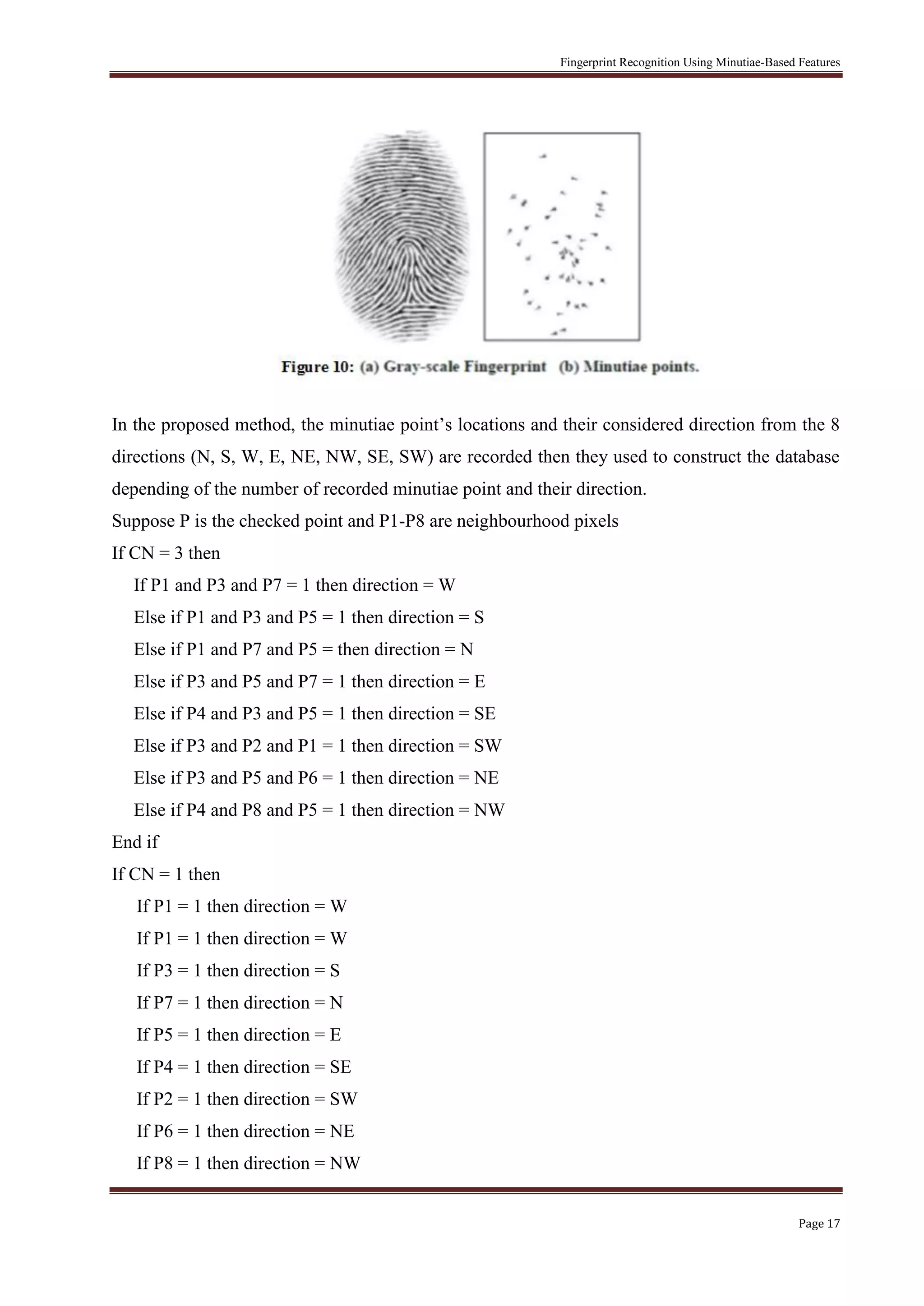 Fingerprint recognition using minutiae based feature | PDF