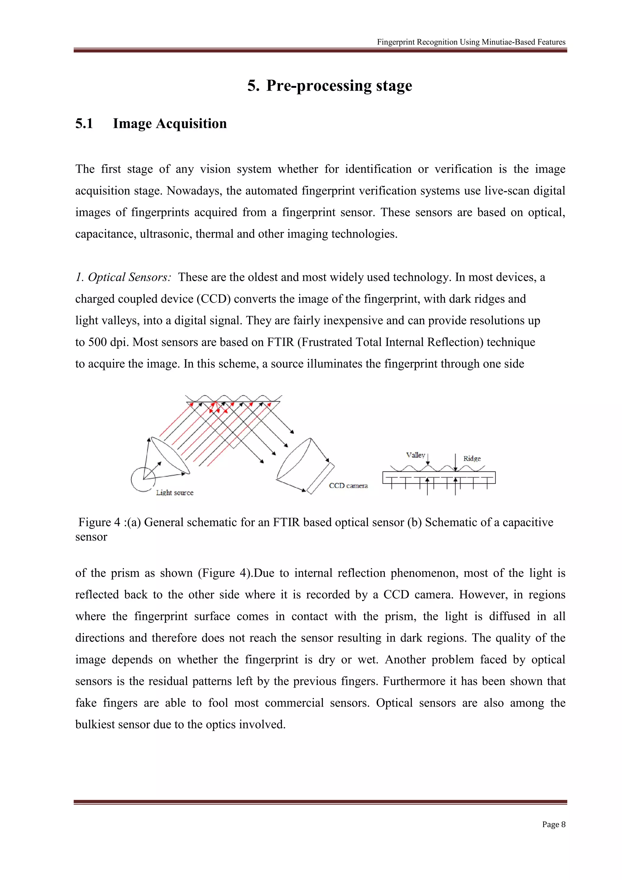 Fingerprint Recognition Using Minutiae Based Feature Pdf Computing