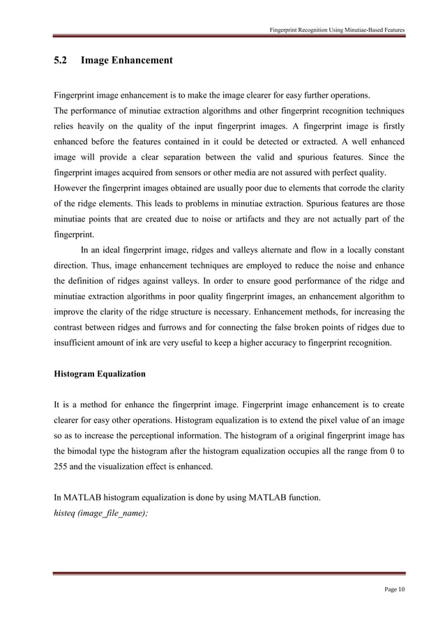 Fingerprint Recognition Using Minutiae Based Feature Pdf Computing Technology And Computing