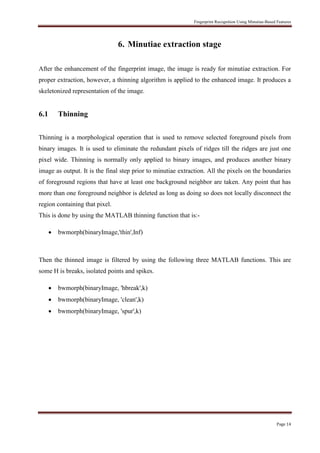 Fingerprint recognition using minutiae based feature | PDF